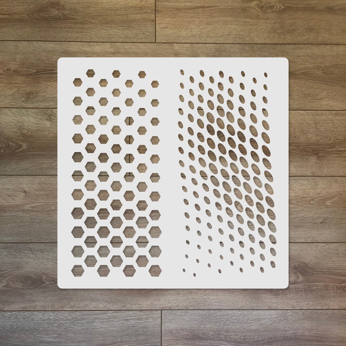2 Patterns Op-Art Mixed Media Reusable Plastic Stencil - StencilDirect.com