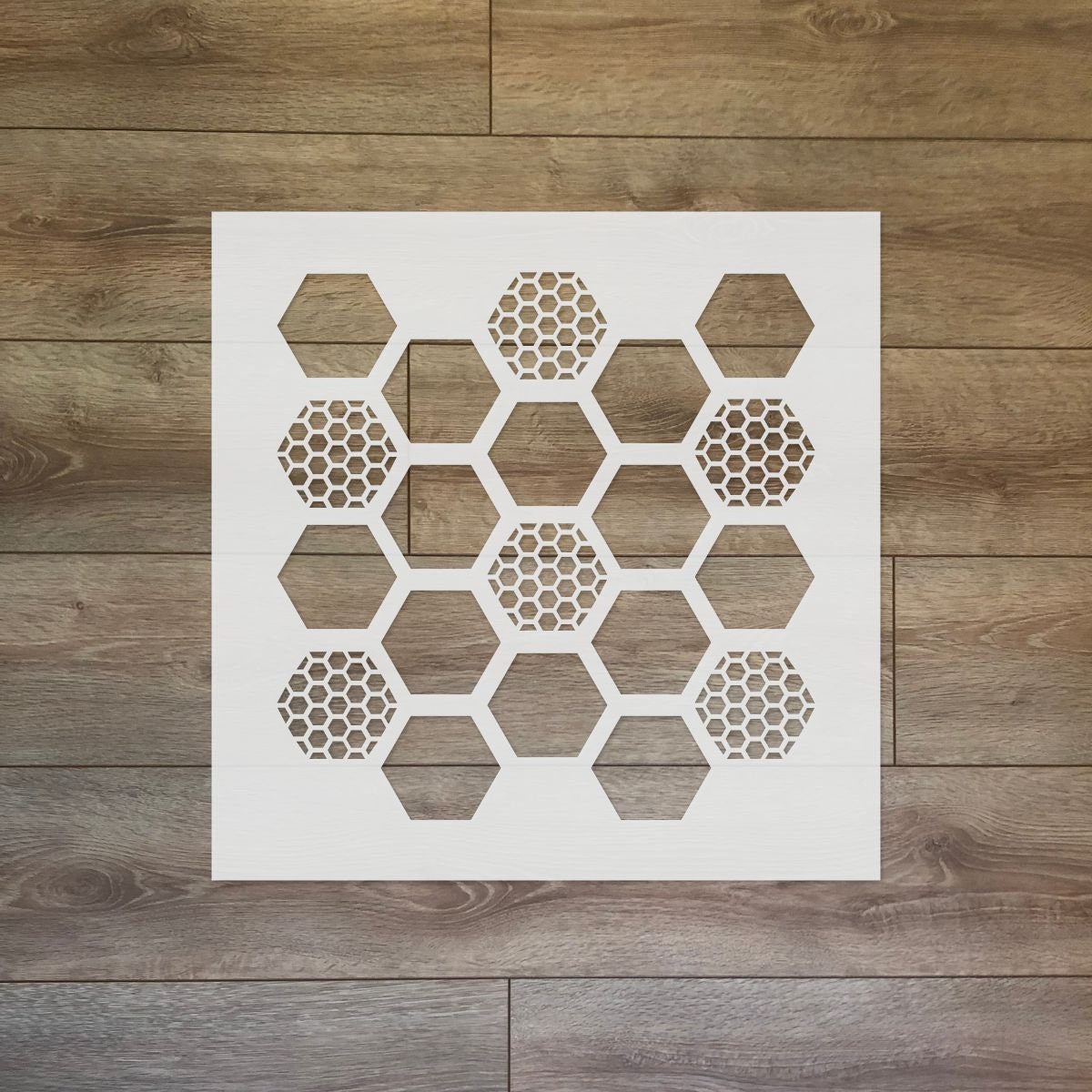 Beehive Honeycomb pattern / Hexagon Geometry Reusable Plastic Stencil ...