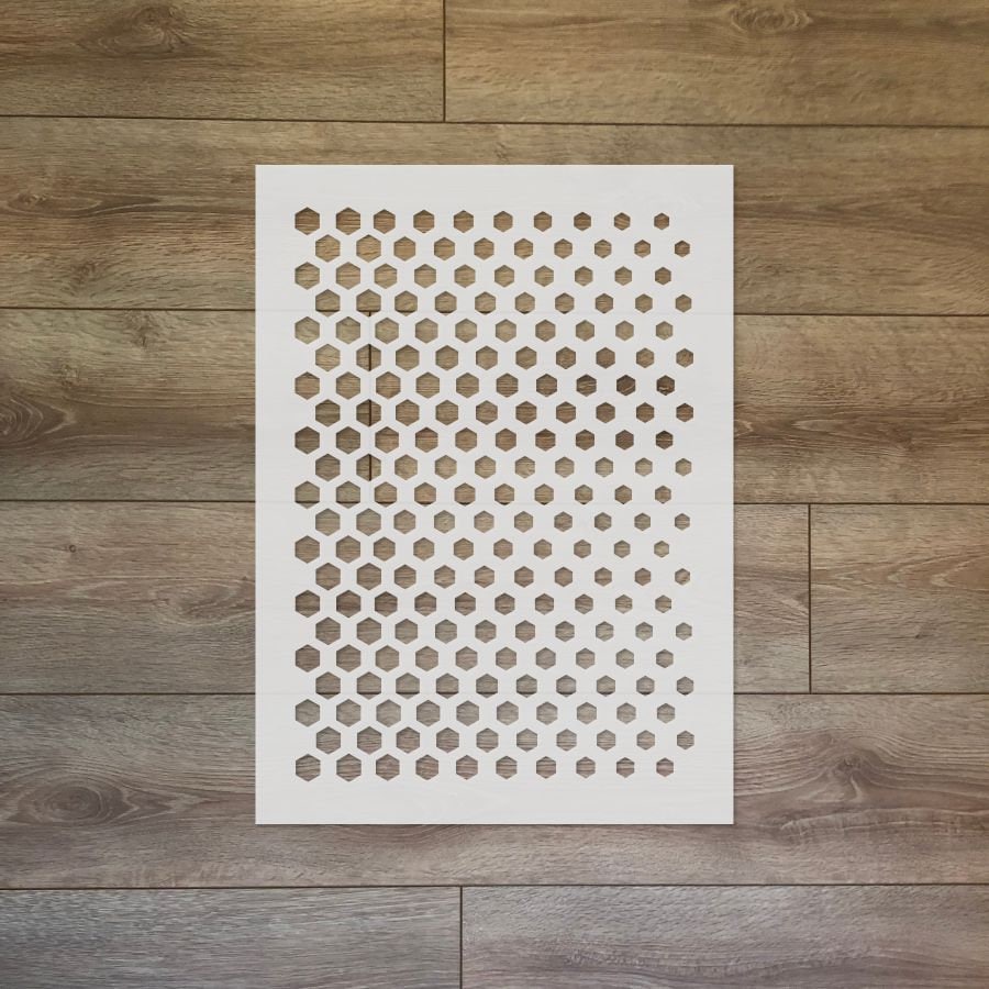 Hexagon Fade Pattern / Honeycomb Reusable Plastic Stencil ...